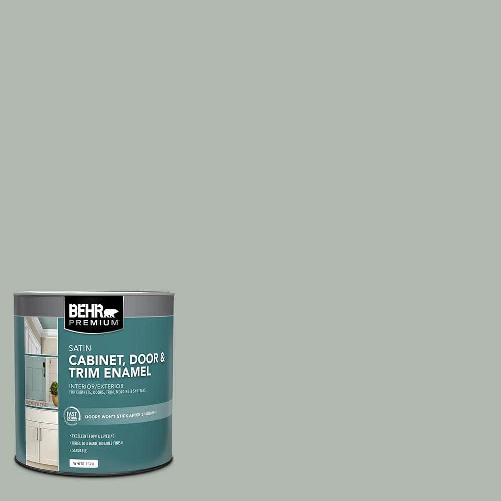 BEHR PREMIUM 1 qt. #PPU12-14 Verdigris Satin Enamel Interior/Exterior ...