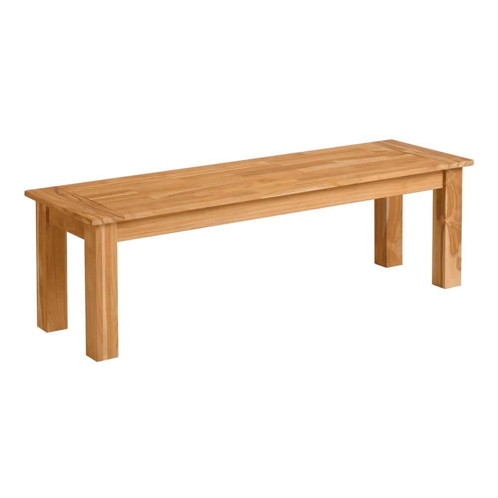 Linon Home Decor Callahan 80 in. W Outdoor Teak Dining Bench THDOD4582 ...