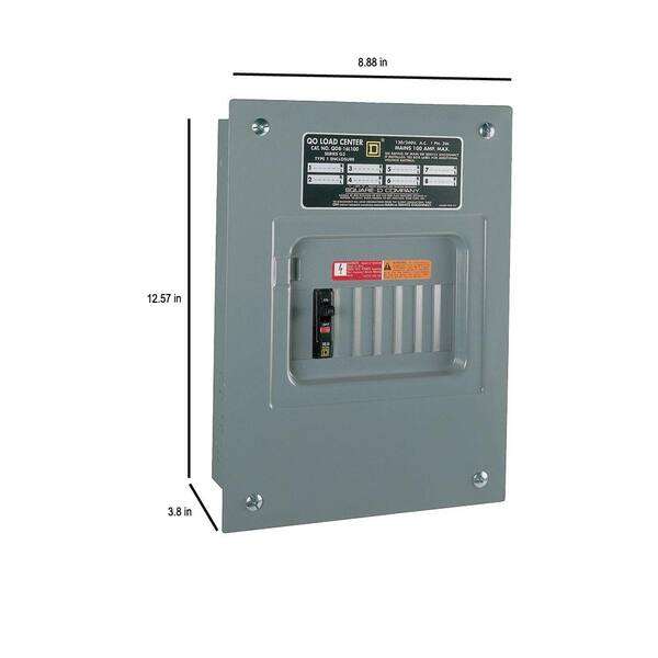 Square D Homeline 100A 6-Space 12-Circuit Indoor Main Lug, 43% OFF