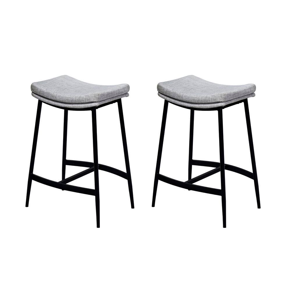 Nathan James Arlo 27 in. Modern Backless Upholstered Counter Height Bar ...