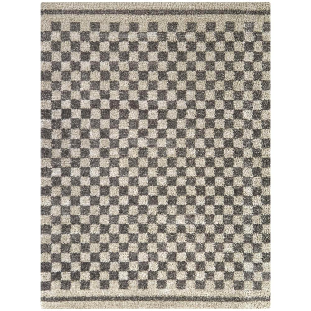 BALTA Chance Grey 8 ft. x 10 ft. Checkered Area Rug 3122570 - The Home ...