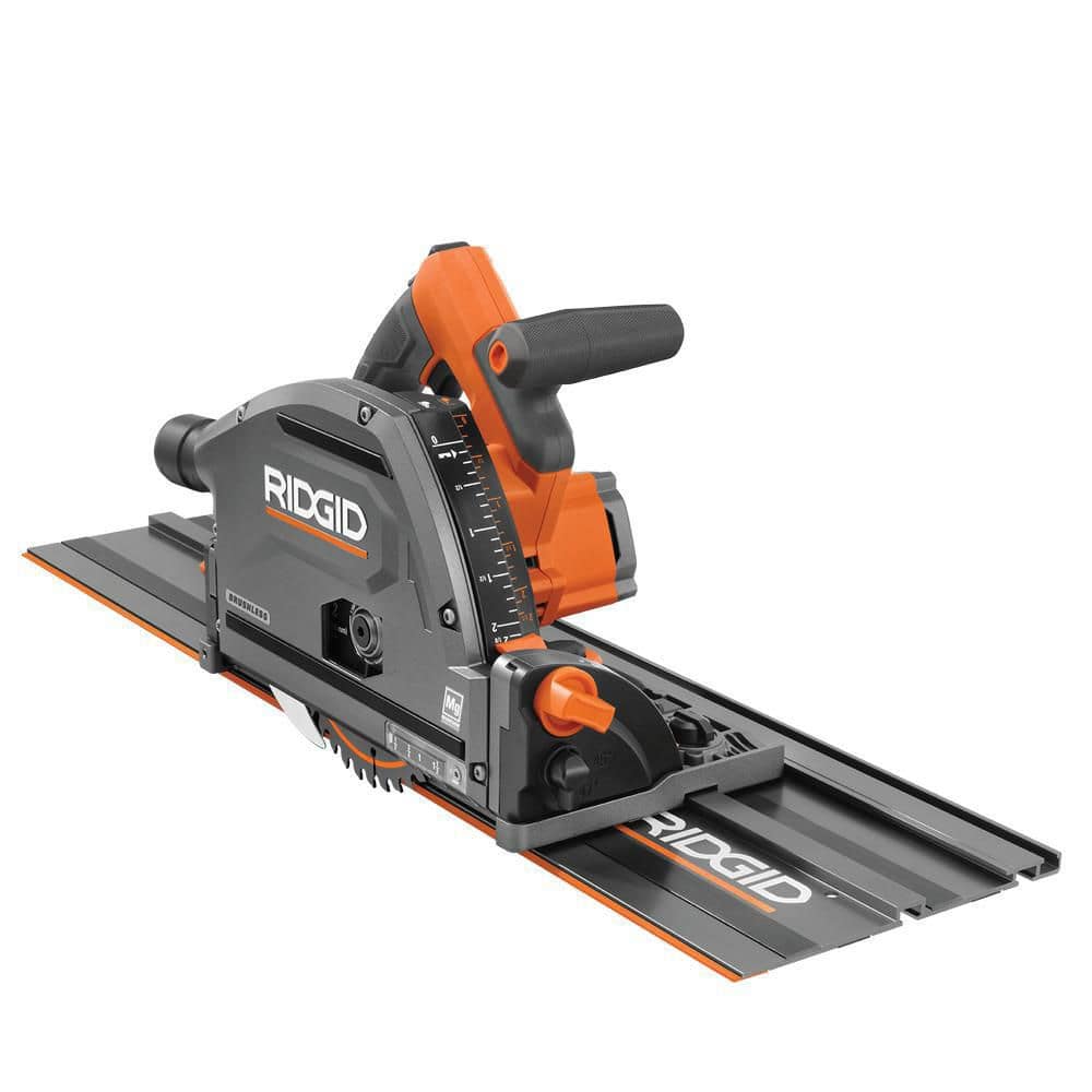 RIDGID 18V Brushless Cordless 6-1/2 in. Track Saw (Tool Only) R48630B ...