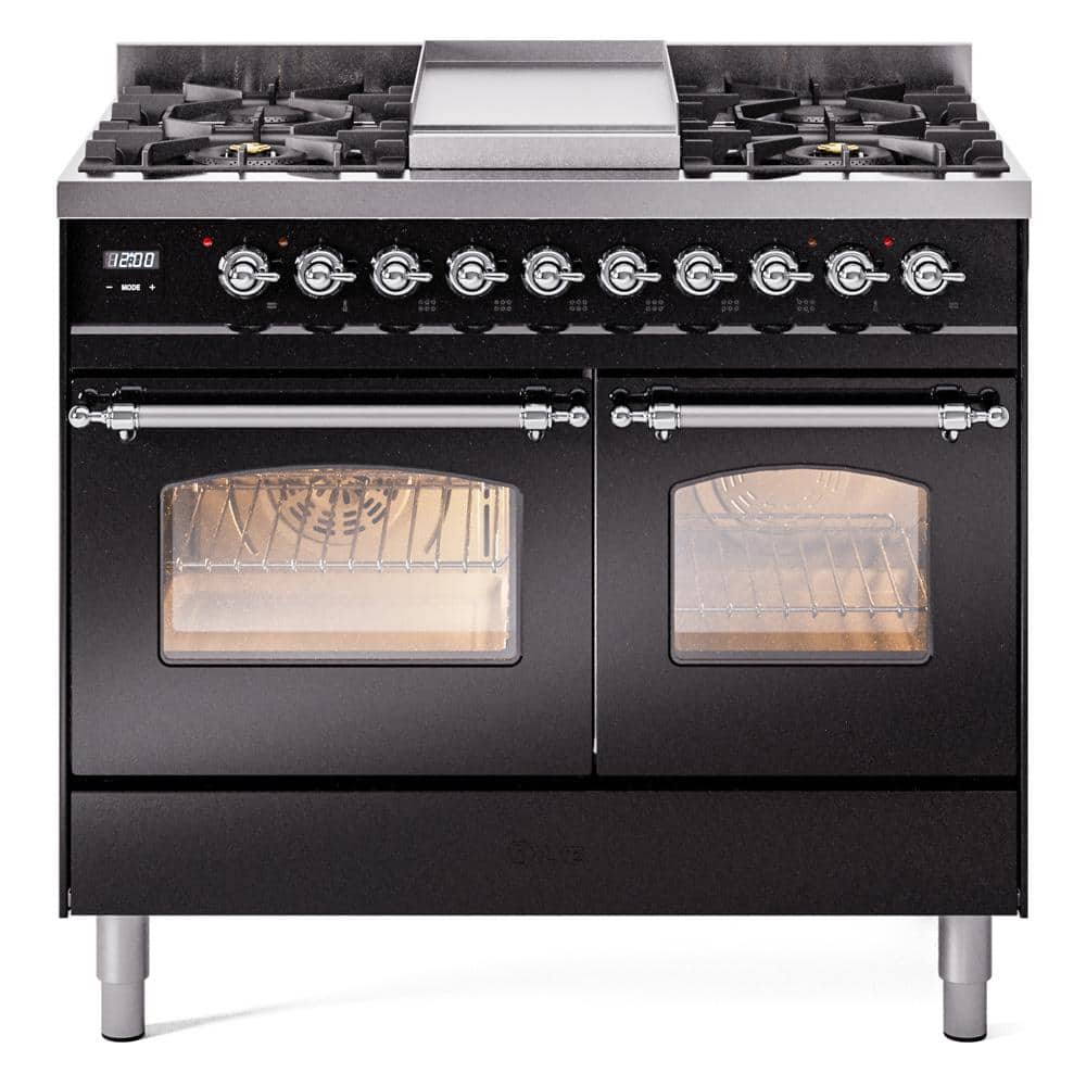ILVE Nostalgie II 40 in. Dual Fuel Liquid Propane Range with 6-Burnerss ...