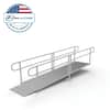 EZ-ACCESS PATHWAY 12 ft. Straight Aluminum Wheelchair Ramp Kit with ...