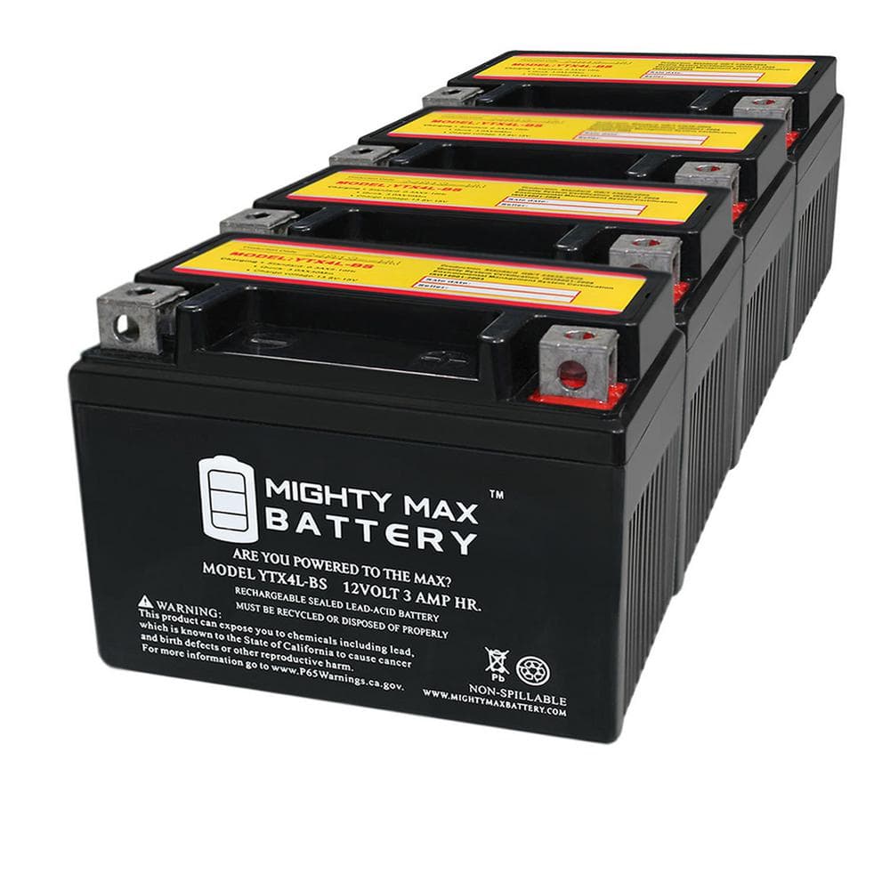 MIGHTY MAX BATTERY YTX4L-BS Battery Replacement for Kids Kazuma ATV ...