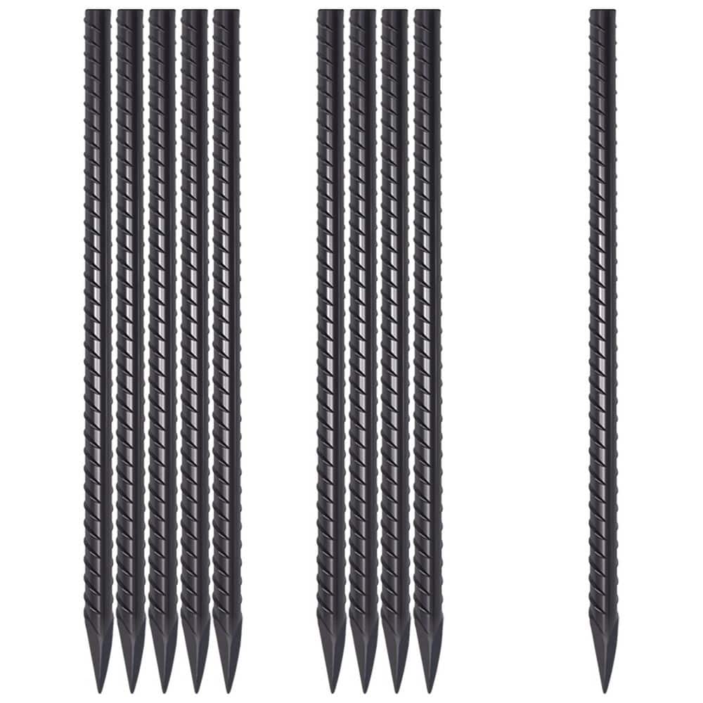 NVNOO 1/2 in. x 24 in. Heavy Duty Landscape Rebar Timber Spikes with ...