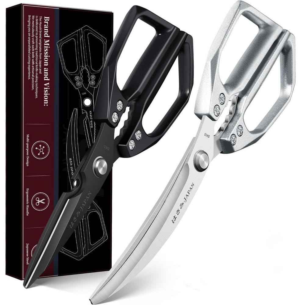 Wudkey Stainless Steel Kitchen Shears Set, Heavy Duty Poultry Shears ...