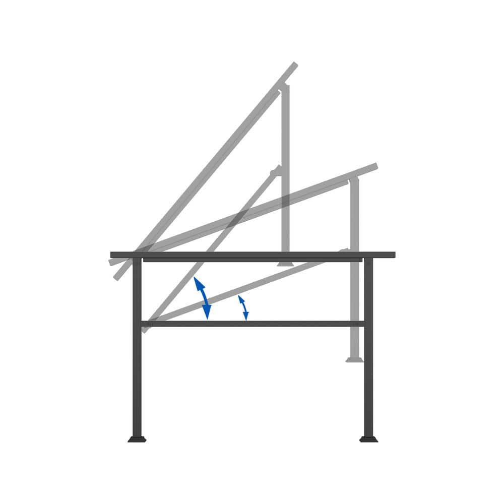 FUFU&GAGA 36 in. H x 4.5 ft. W Black Iron Rail Kit Handrails for ...