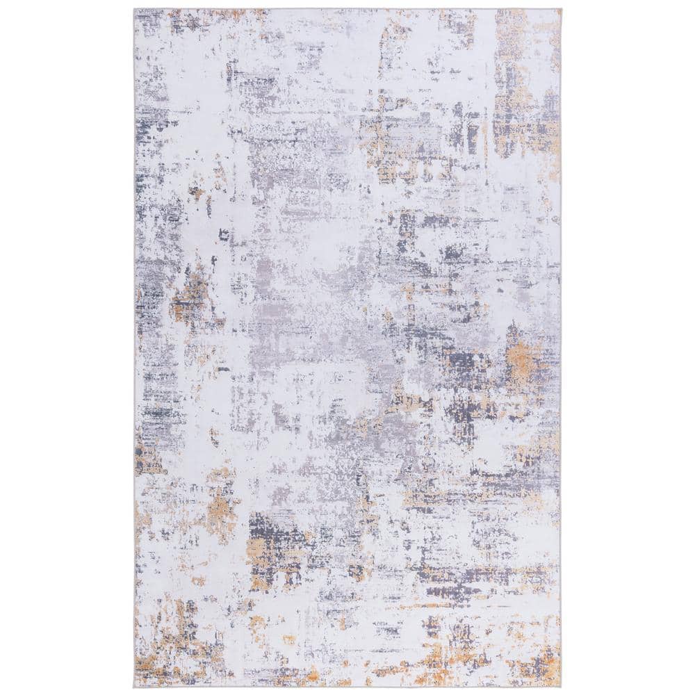 SAFAVIEH Tacoma Gray/Gold 5 ft. x 8 ft. Marble Area Rug TAC863F-5 - The ...