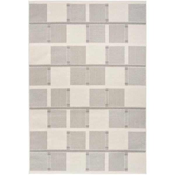 Nourison Nordic Ivory Grey 4 ft. x 6 ft. All-over design Contemporary ...