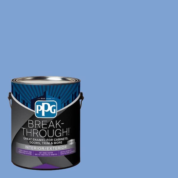 Break-Through! 1 gal. PPG1244-4 Boudoir Blue Satin Door, Trim & Cabinet ...