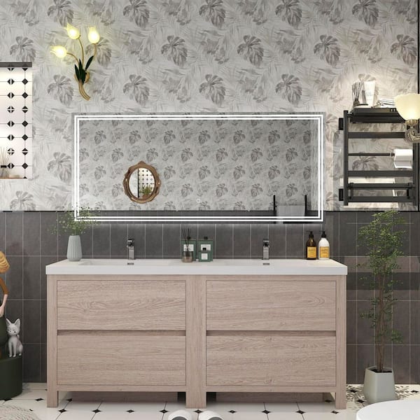 BV Better Vanity Louis 71 in. W x 20 in. D x 35 in. H Double Sink ...