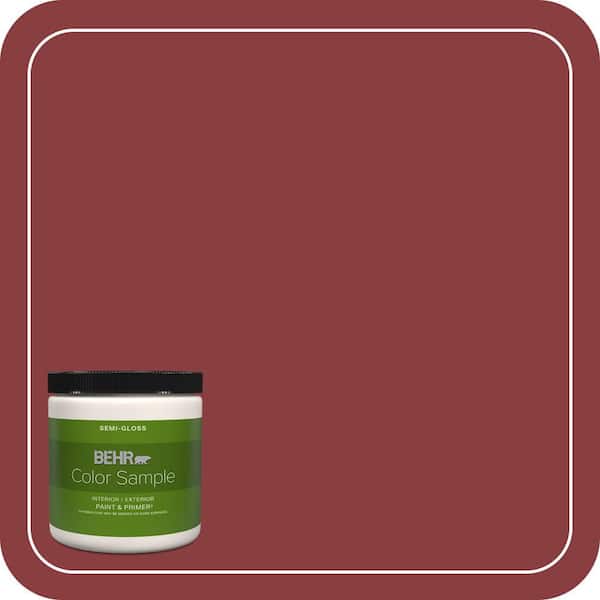 BEHR PREMIUM PLUS 8 oz. #HDC-WR14-11 Cranberry Tart Semi-Gloss Interior ...