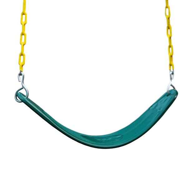Gorilla Playsets Deluxe Green Belt Swing with Yellow Chains Gorilla Playsets Deluxe Green Belt Swing with Yellow Chains