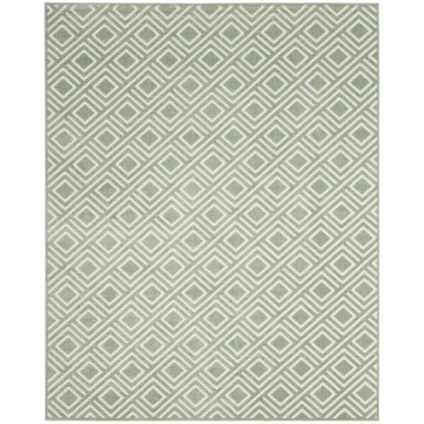 Nourison Casual Green 8 ft. x 10 ft. Checker Contemporary Area Rug ...