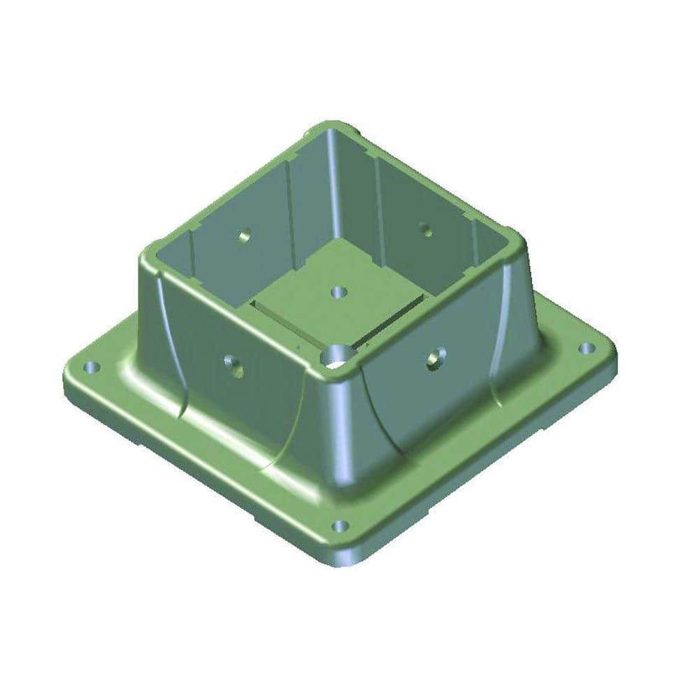 PEAK 4 in. x 4 in. Plastic Post Anchor in Khaki 4081 - The Home Depot