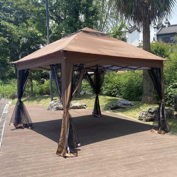 Reviews for JOYSIDE 11 ft. x 11 ft. Deep Blue Steel Pop-Up Gazebo with ...
