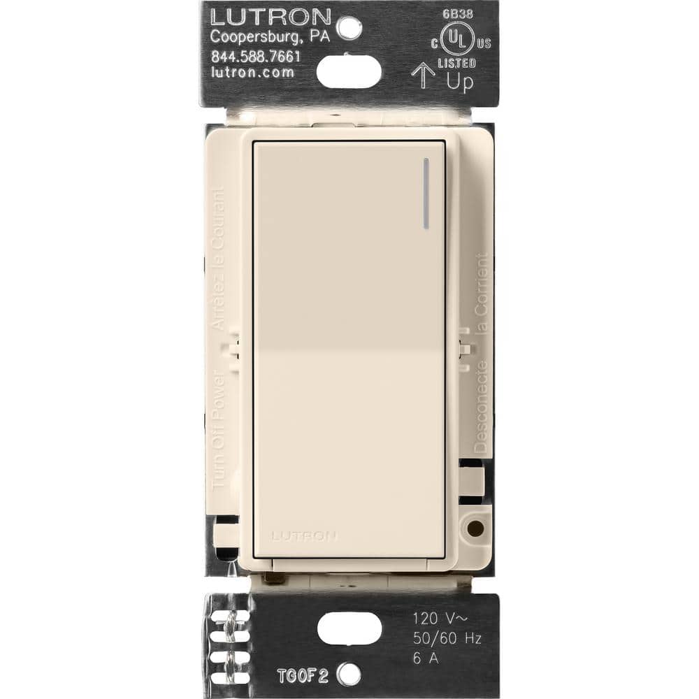 Lutron Sunnata Switch, for 6A Lighting or 3A 1/10 HP Motor, Single Pole ...
