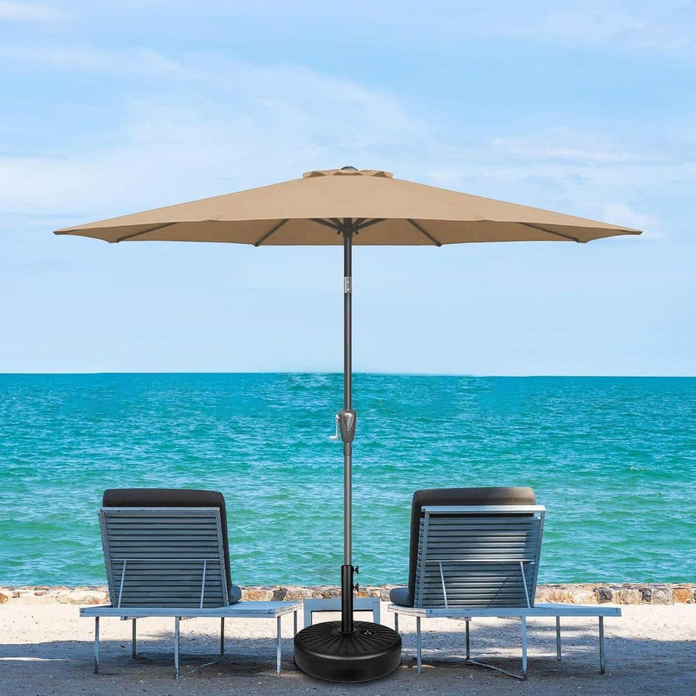 Primehome Patio Umbrellas Market Umbrella with Push Button Tilt Crank ...