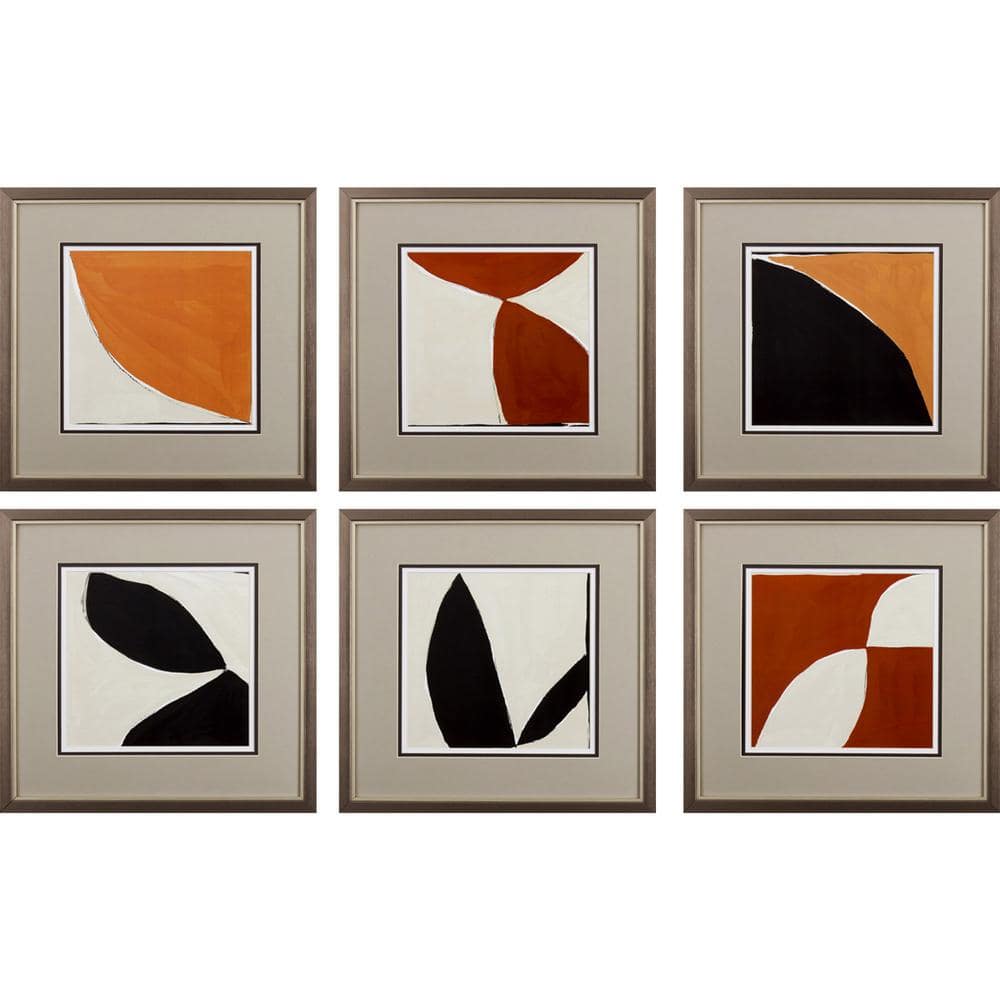 Homeroots 17 X 17 In Abstract Tribal Patterns Wall Art Set Of 6 2000401428 The Home Depot