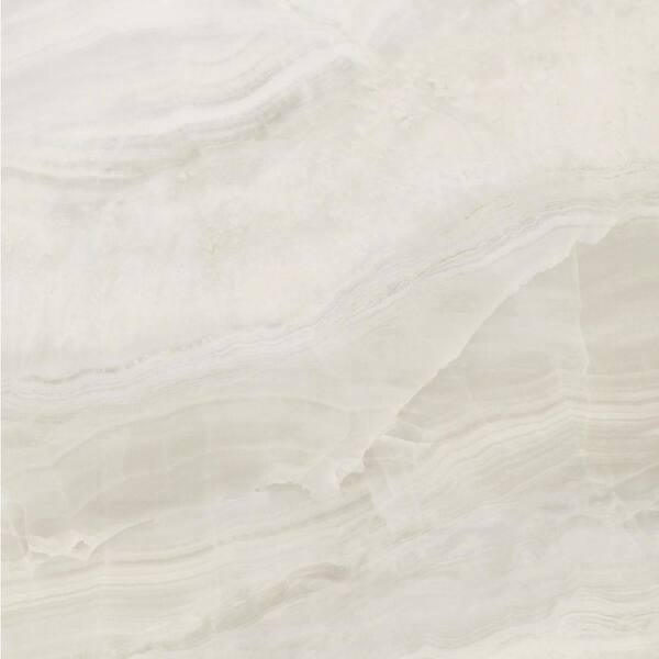 ELIANE Onix Perola Beige Polished 24 in. x 24 in. Glazed Porcelain ...