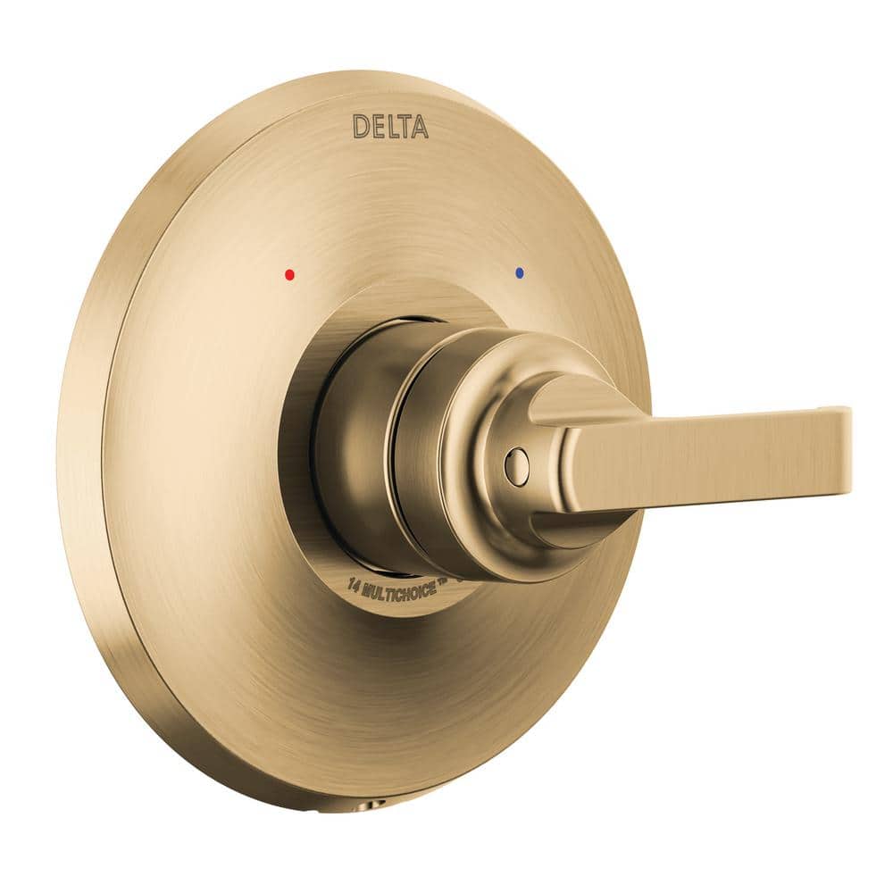 Delta Tetra Gold 1-Handle Wall-Mount Valve Trim Kit in Lumicoat ...