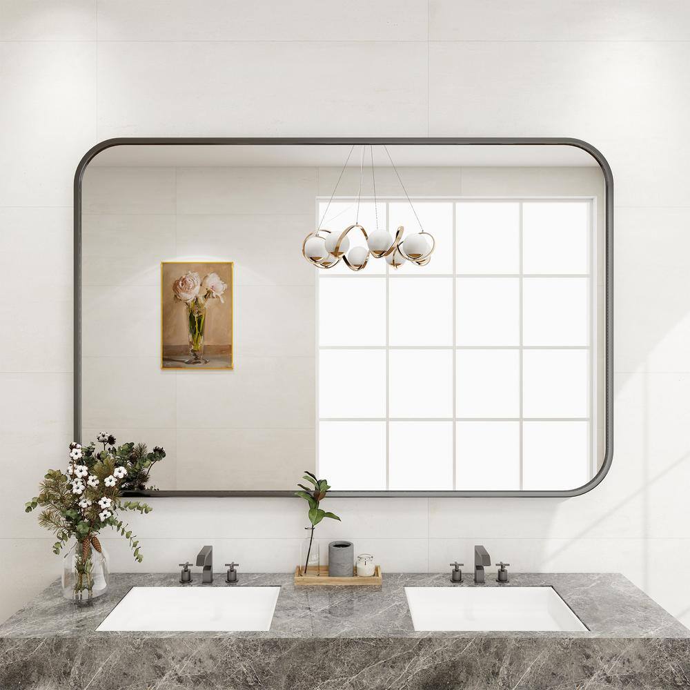 Glsland 30 in. W x 39 in. H Large Rectangular Metal Framed Wall ...