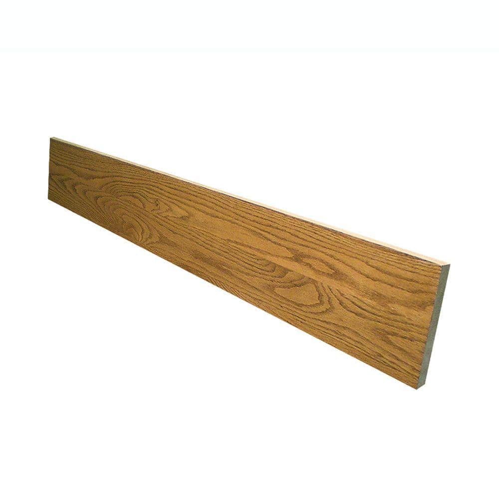 Stairtek 0.75 in. x 7.5 in. x 60 in. Prefinished Marsh Red Oak Riser ...