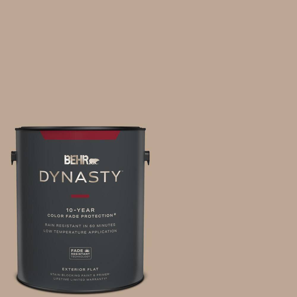 BEHR DYNASTY 1 gal. #700D-4 Brown Teepee Flat Exterior Stain-Blocking ...