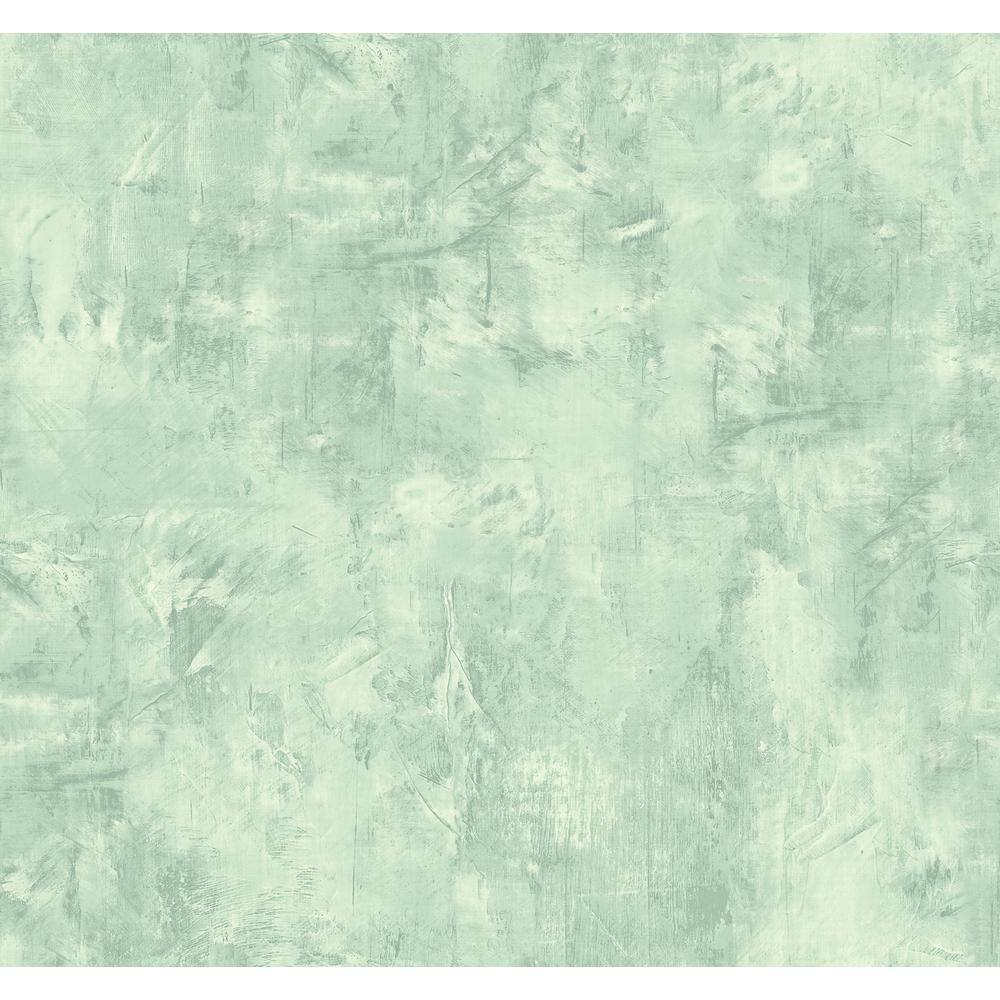 Seabrook Designs Embossed Vinyl Faux Plaster Mint Vinyl Strippable Roll ...