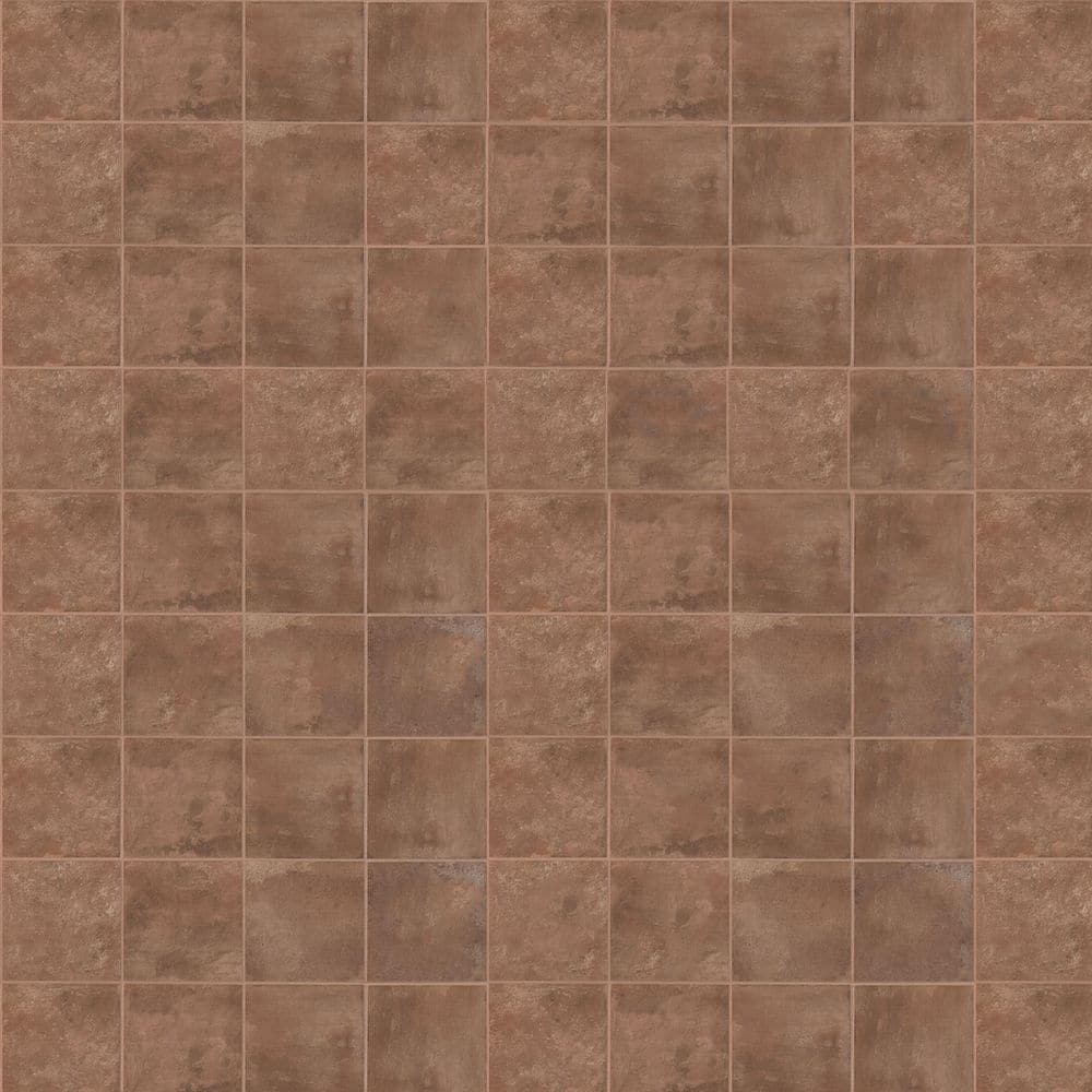 Jeffrey Court Plaza Terrra Cotta Cream 6 in. x 6 in. Matte Porcelain ...