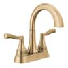 Delta Faryn Gold 4 in. Centerset Double-Handle Bathroom Faucet in ...
