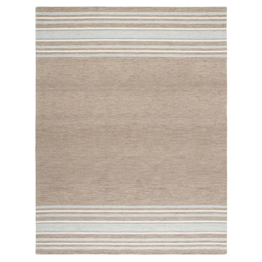 SAFAVIEH Metro Brown/Ivory 8 ft. x 10 ft. Striped Solid Color Area Rug ...