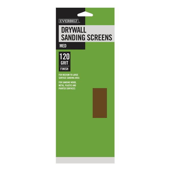 Everbilt 0.14 in. x 0.35ft. x 0.94 ft. DRYWALL SANDING SCREEN MED 2PK ...