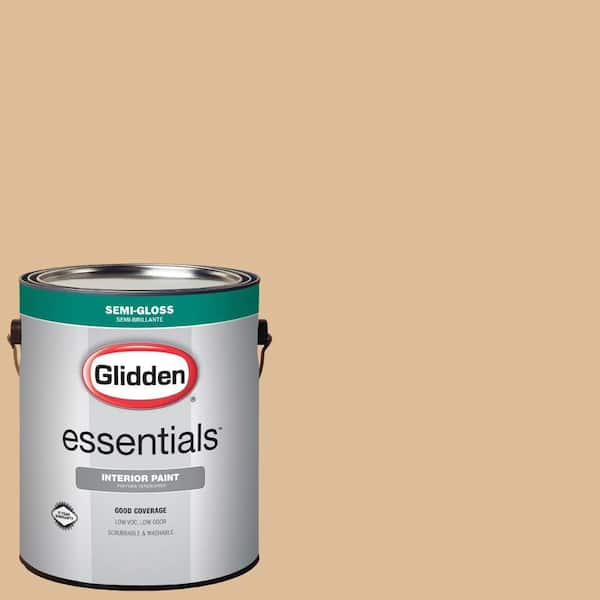 Glidden Essentials 1 gal. #HDGY11U Tuscan Tan Semi-Gloss Interior Paint ...