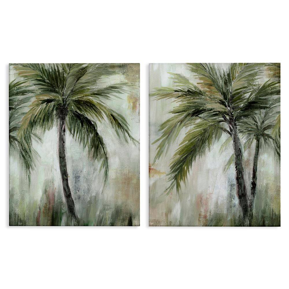 Stupell Industries Palm Trees Impressions by Nan 2-Pieces Unframed ...