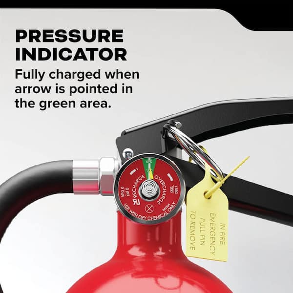 Kidde Pro 210 Rechargeable 2-A:10-B:C Class ABC 4 lb.Fire Extinguisher ...