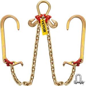 VEVOR 3 ft. x 5/16 in. V-Bridle Chain Tow Transport Chain Bridle G80 ...