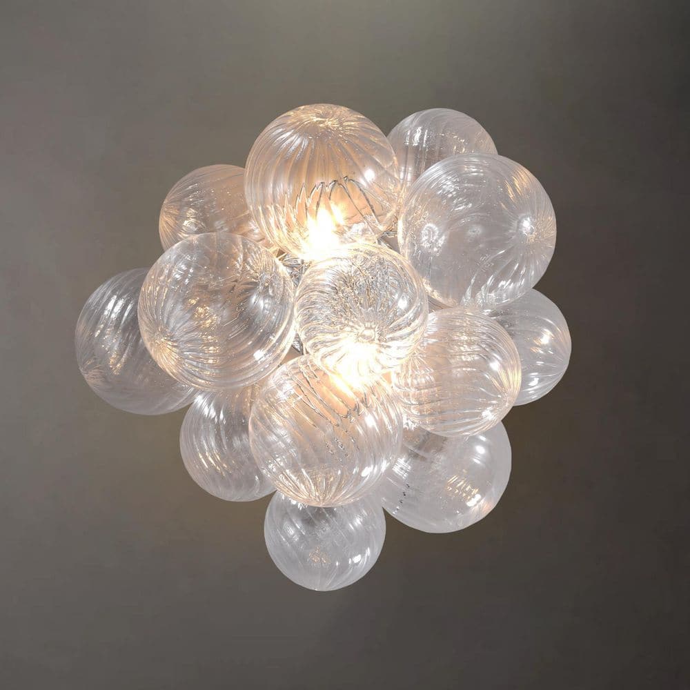 YUYI 17 in. 2-Light Nickel Wall Sconce, Vanity light, Modern Wall Light ...
