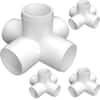 Formufit 1 in. Furniture Grade PVC 5-Way Cross in White (4-Pack ...