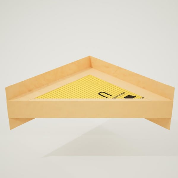 THE ORIGINAL GRANITE BRACKET 18 in. x 18 in. x 4 in. The Original Floating Corner Shower Bench ...