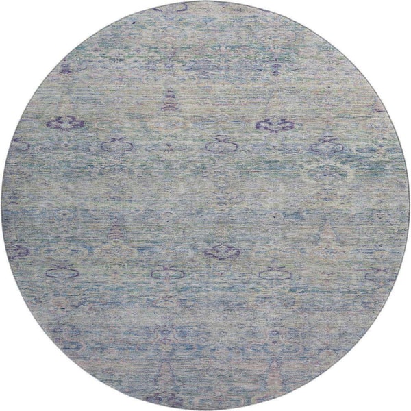 Addison Rugs Mayfield Premium Machine Washable Abstract AMF2090 Plum 8 ...