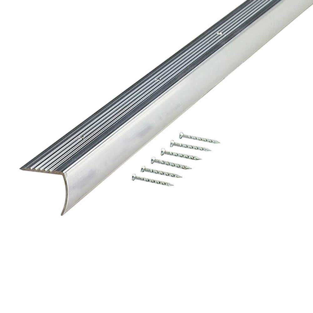 M-D Building Products 1.125 in. x 96 in. Metal Polished Stair Edging ...