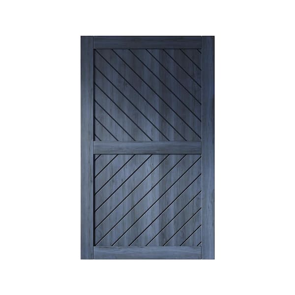 HOMACER XT4 42 in. x 80 in. C-Panel Solid Core Navy Slanted Stripe ...