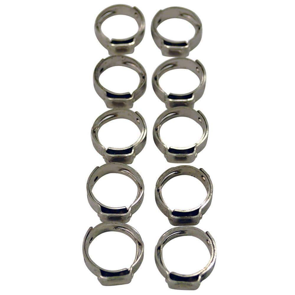 Apollo 1/2 in. Stainless Steel PEX-B Barb Pinch Clamp (10-Pack ...