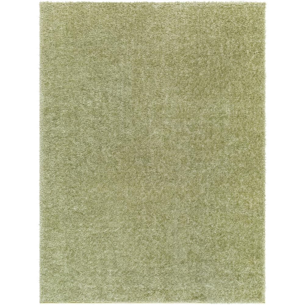 Livabliss Cloudy Shag Green 7 ft. x 9 ft. Solid Indoor Area Rug CDG2322 ...