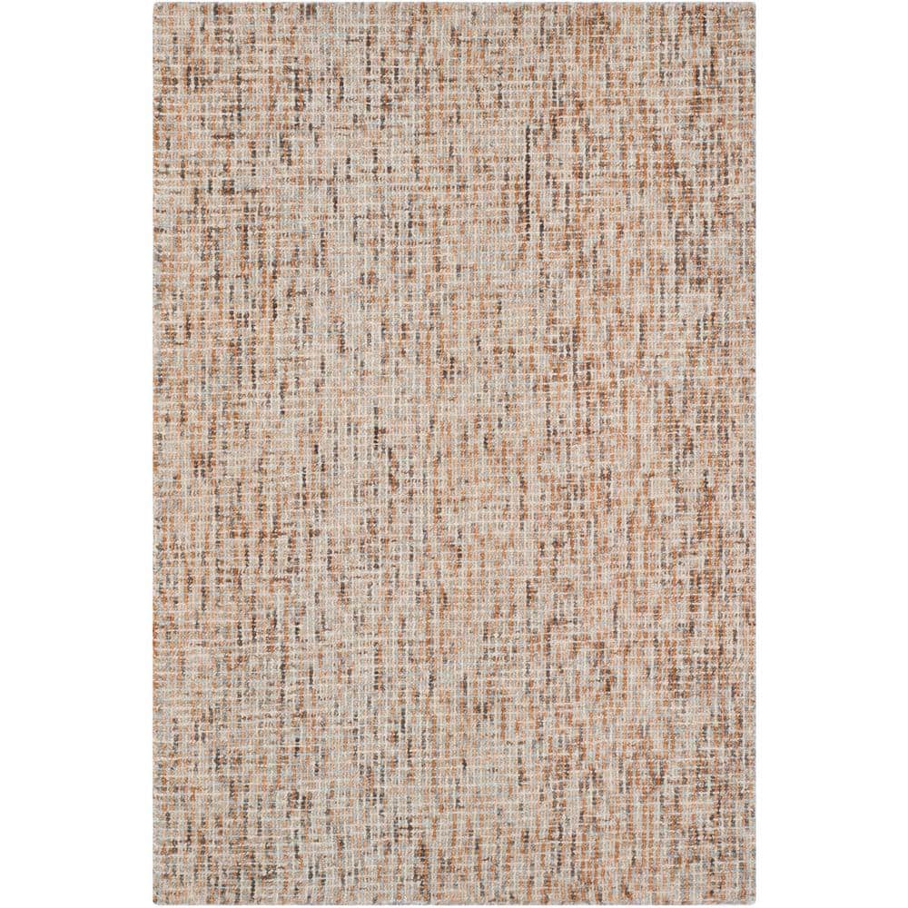 SAFAVIEH Abstract Beige/Rust 4 ft. x 6 ft. Solid Area Rug ABT468A-4 ...
