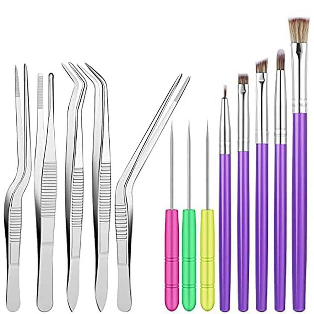 13-Piece Kitchen Tweezers and Decorating Tools Set with Stainless Steel ...