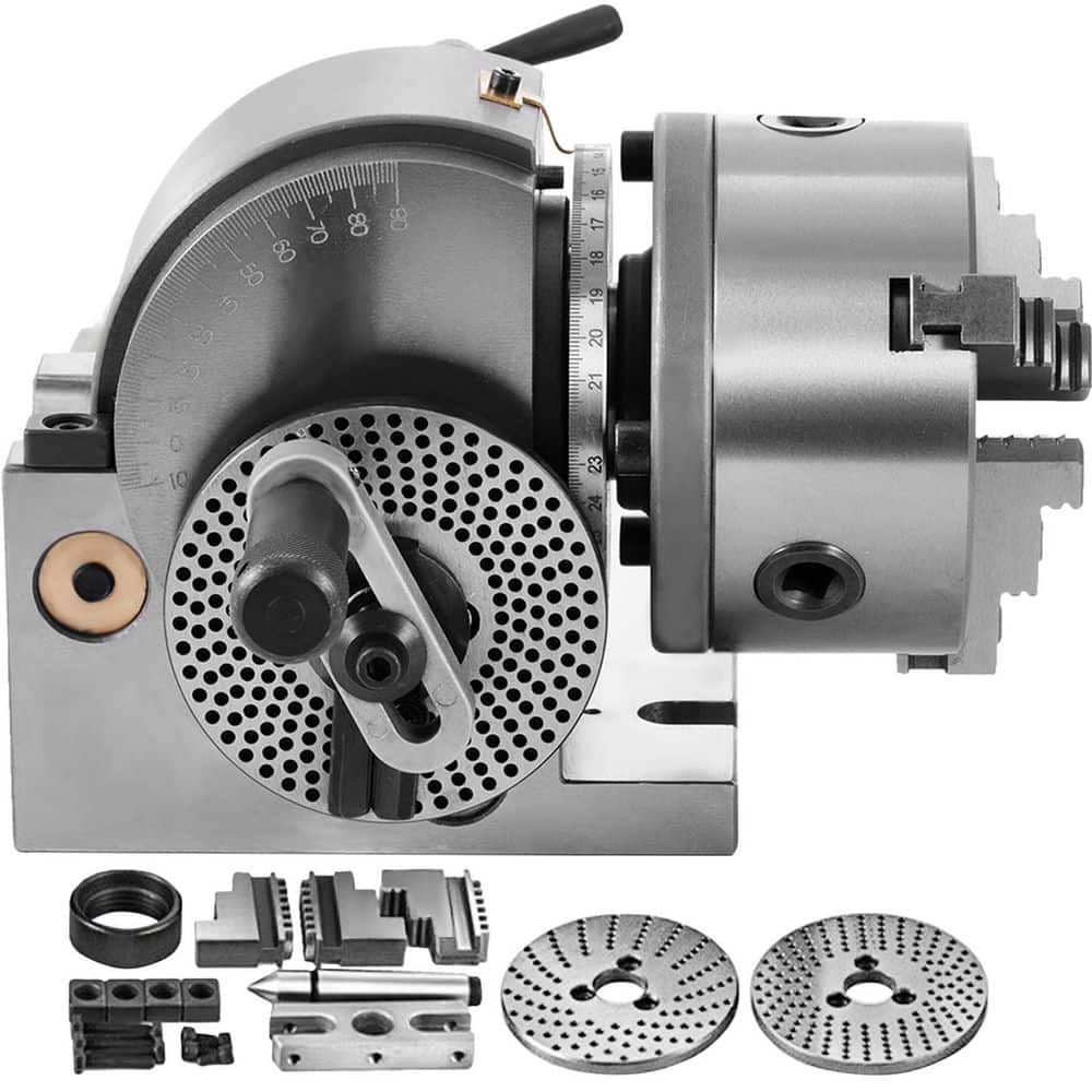 SKYSHALO Dividing Head BS-0 5 in. 3 Jaw Chuck Dividing Head Set ...