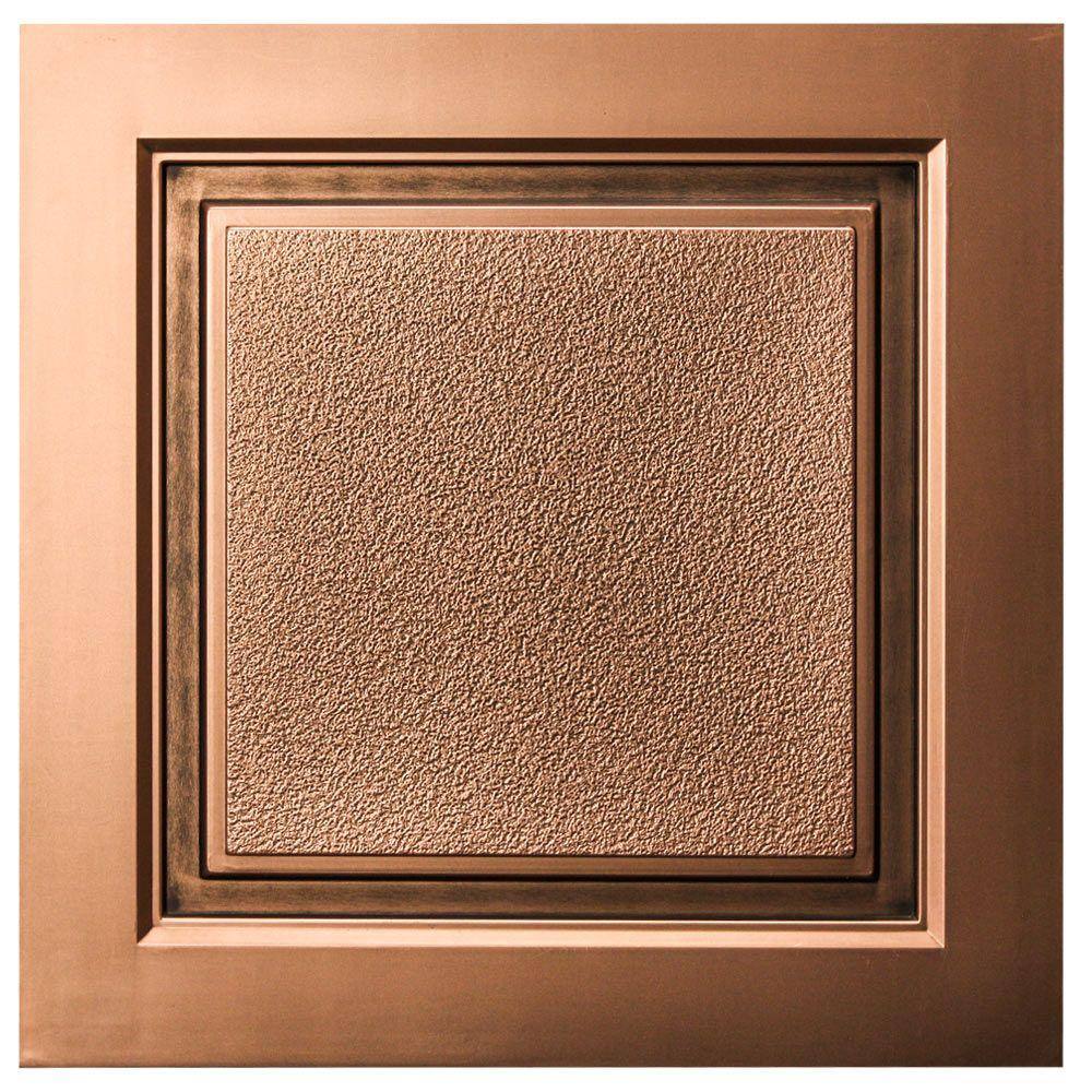 uDecor Westport 2 ft. x 2 ft. Lay-in Ceiling Tile in Antique Bronze (40 ...